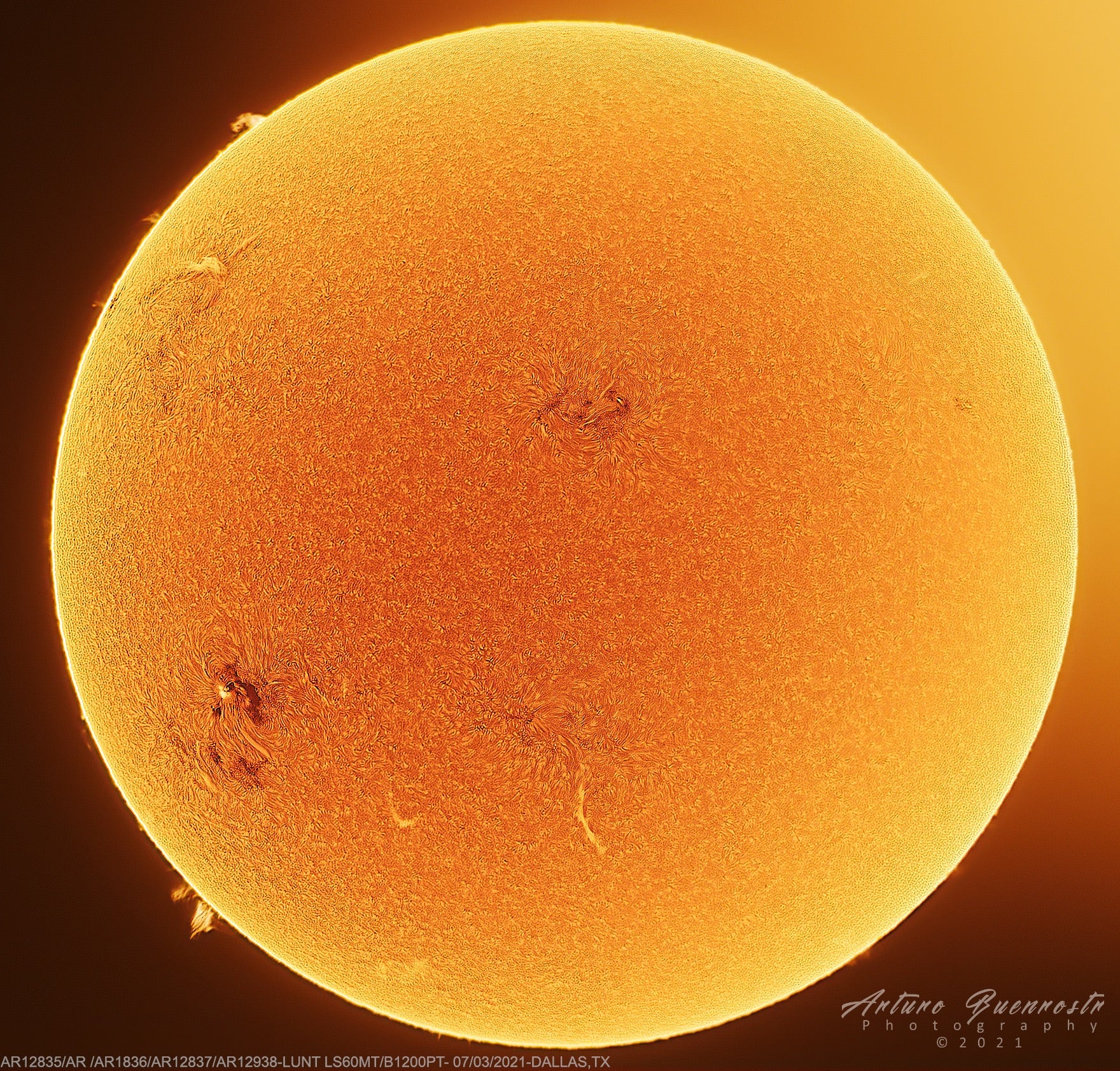 1 minute of Sun from Texas – Lunt Solar Systems