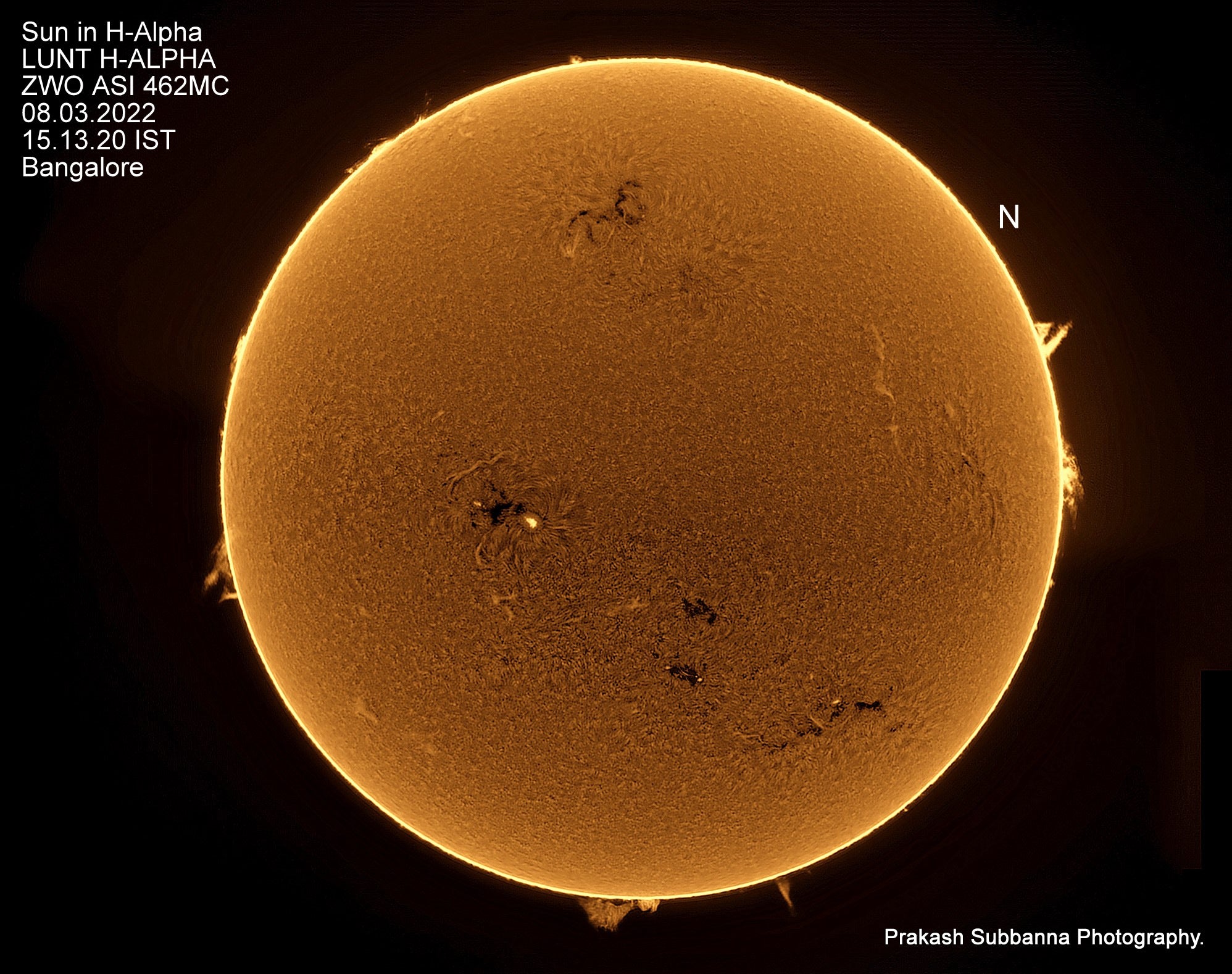 Sun in H-Alpha. Full disk – Lunt Solar Systems
